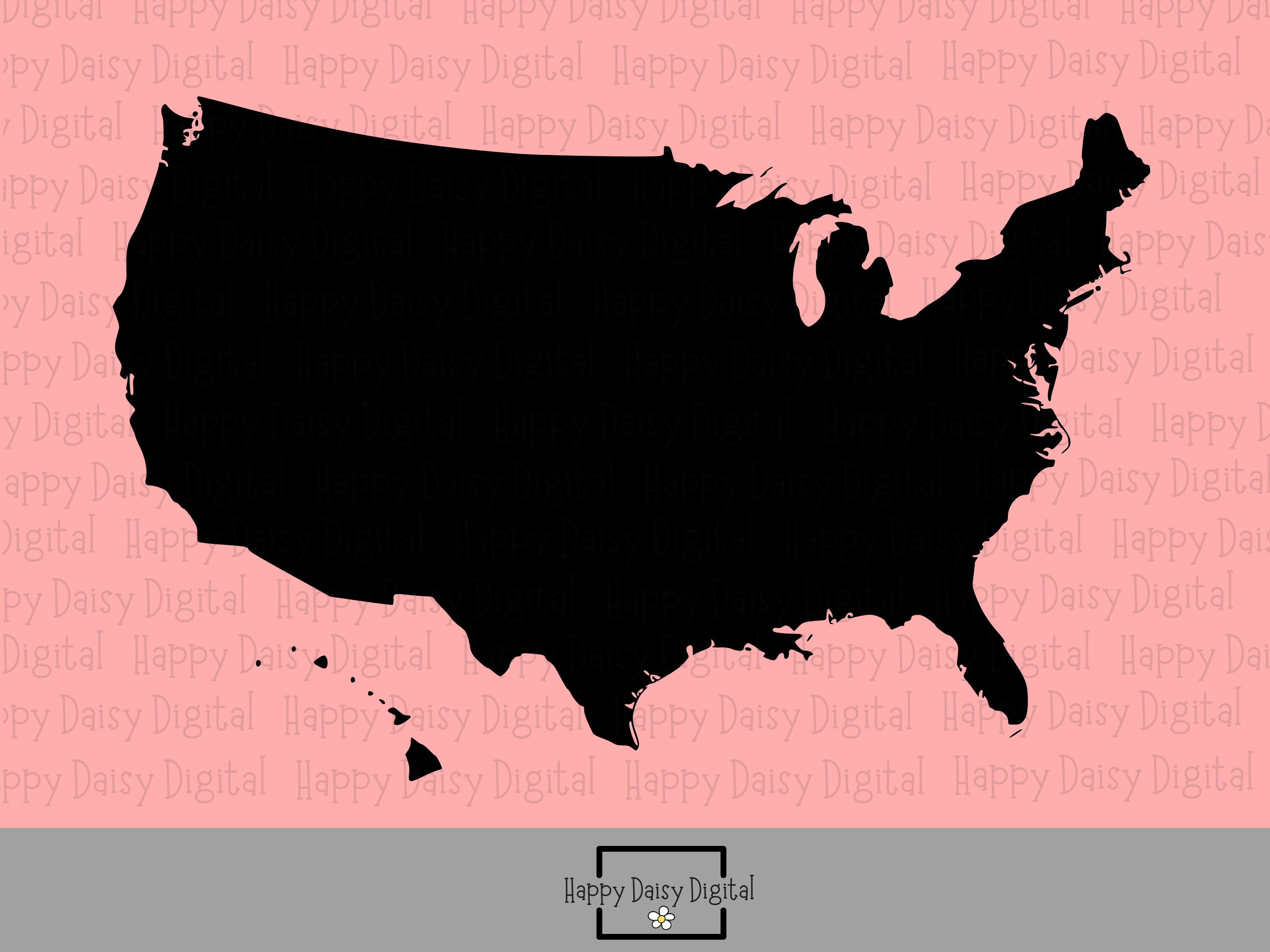 United States Map, US States Map, Map SVG, USA Map Clipart, United ...
