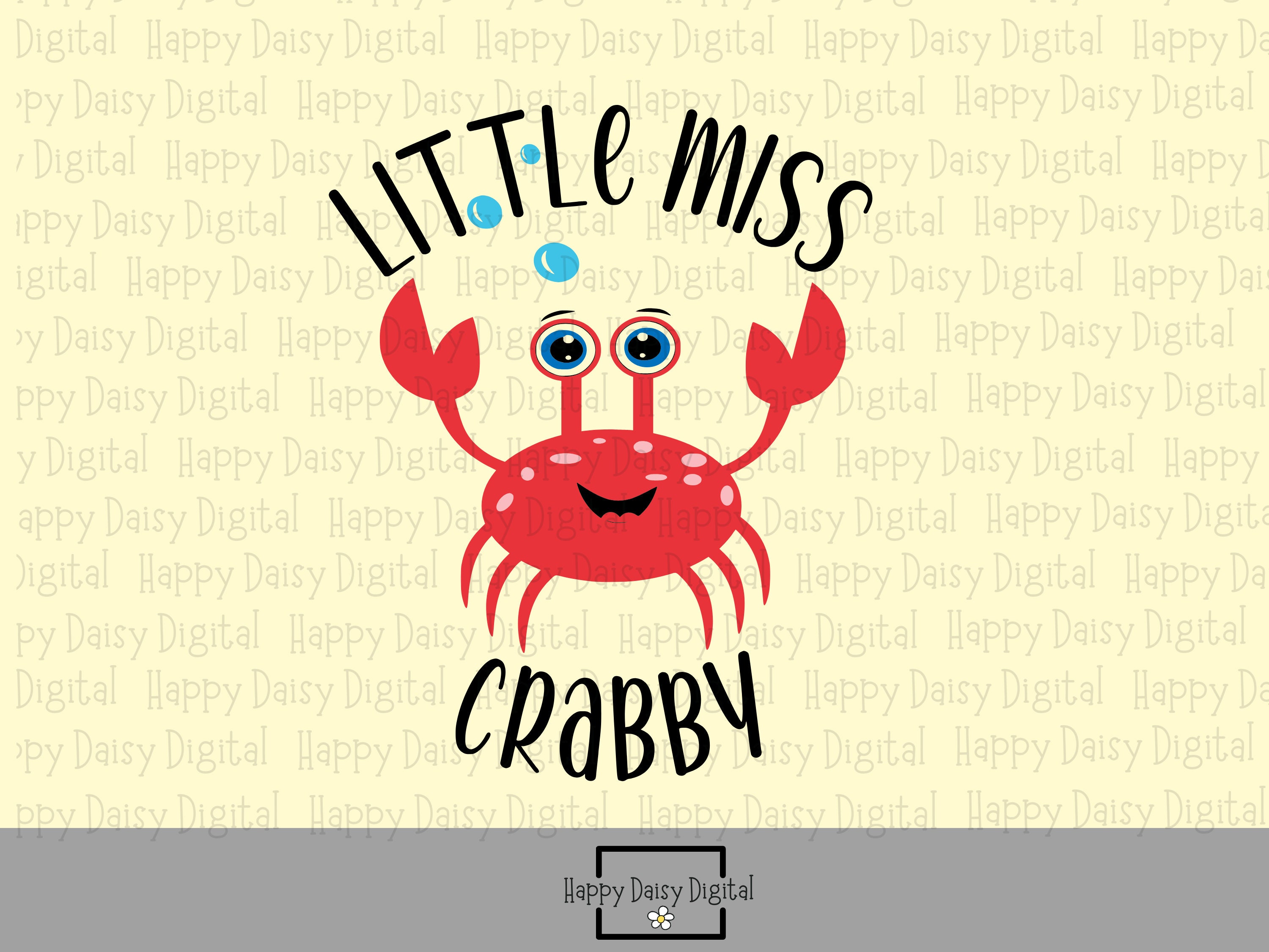 Little Miss Crabby SVG, Beach SVG, Crab Clip Art, Crab Png, Beach Svg ...