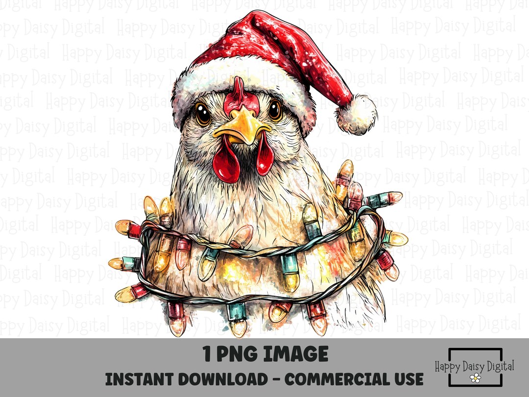 Christmas Chicken PNG, Chicken Christmas PNG, Chicken PNG, Chicken ...