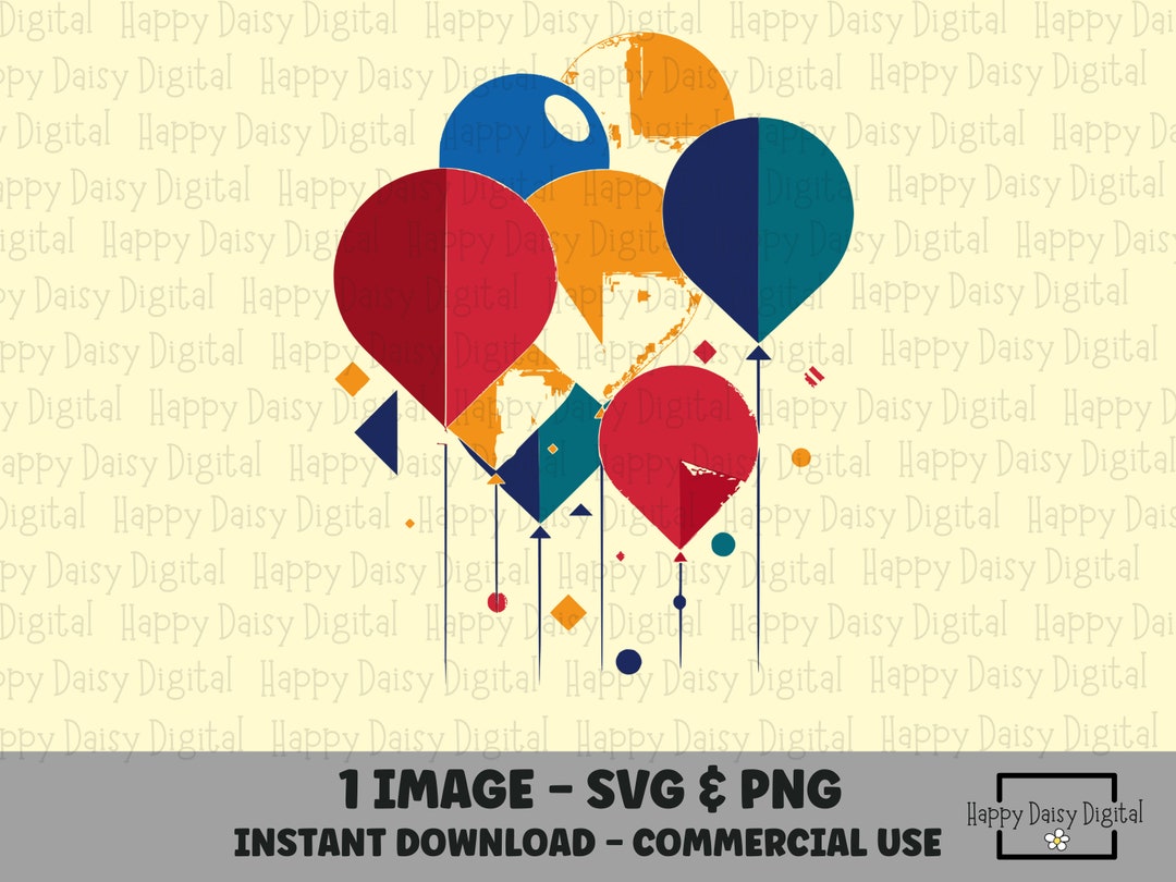 Globo SVG, Globo PNG, Globo Clipart, Globo Boquet SVG, Feliz Cumpleaños ...