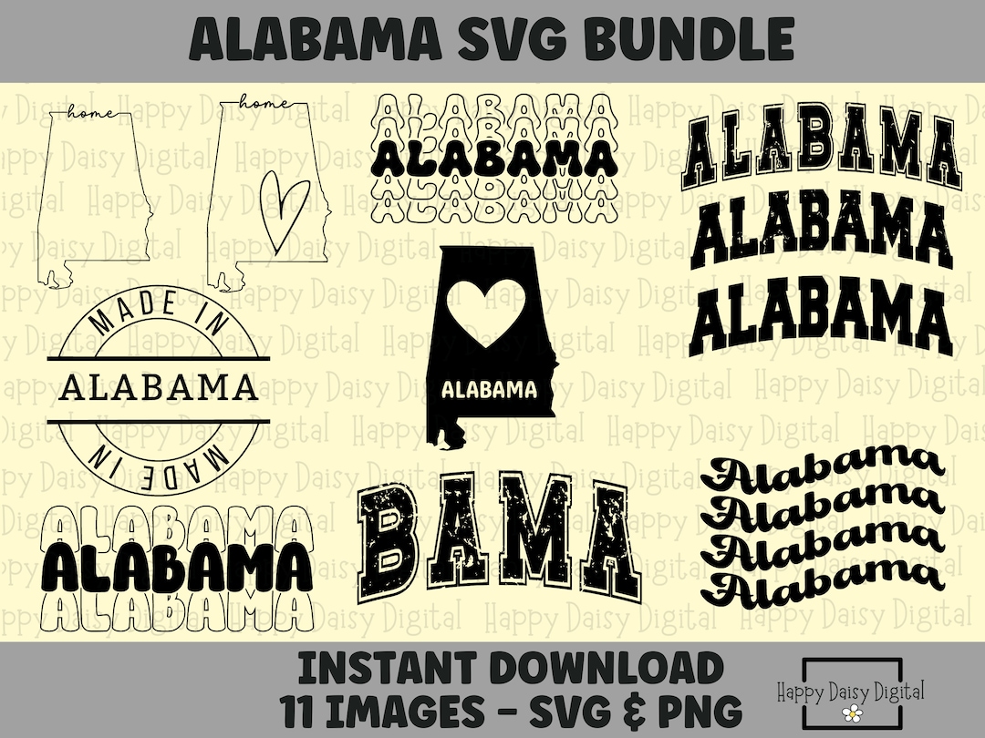Alabama SVG, Alabama PNG, Alabama Clipart, Bama SVG, Bama Png, Bama ...