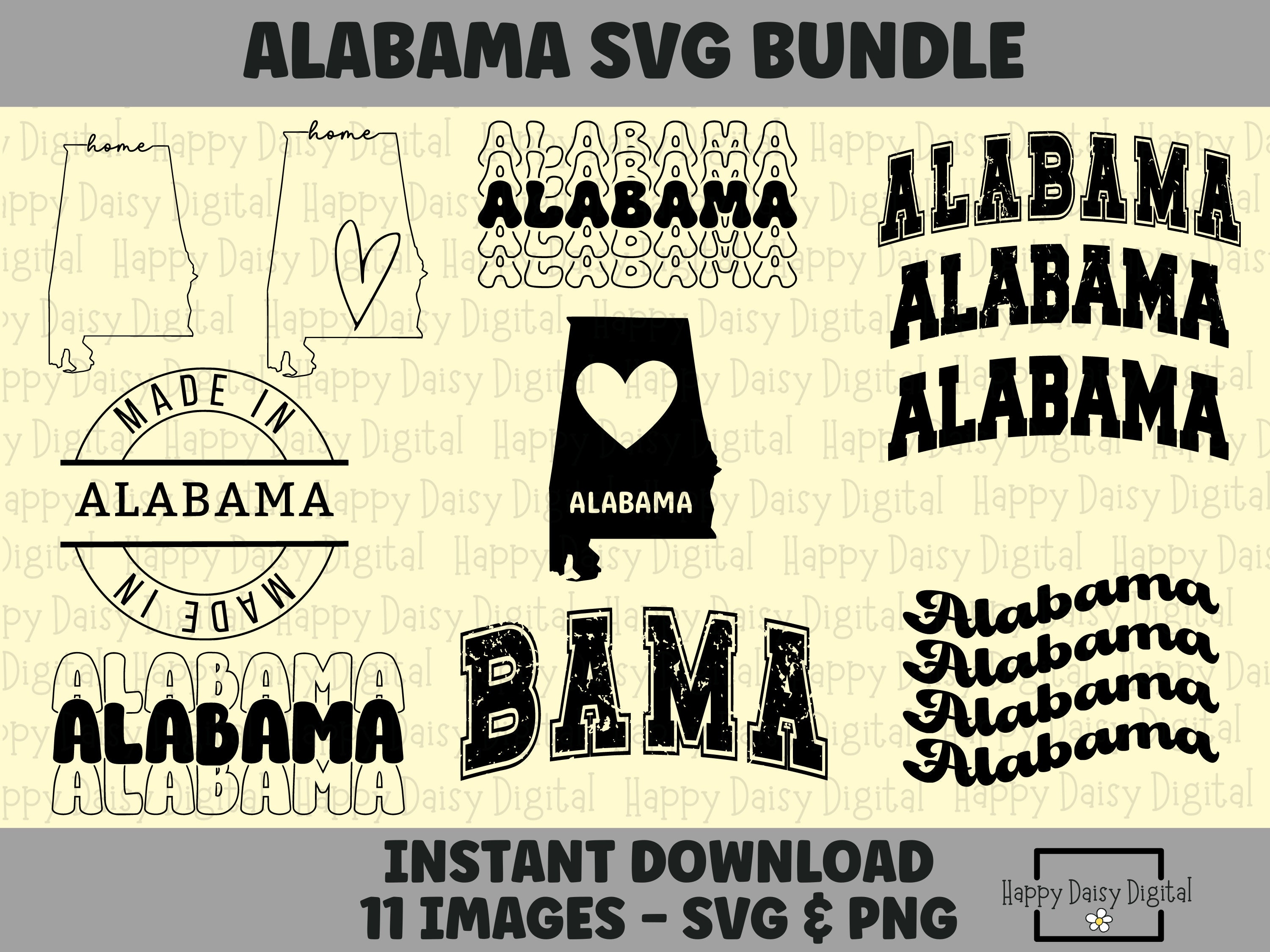 Alabama SVG, Alabama PNG, Alabama Clipart, Bama SVG, Bama Png, Bama ...