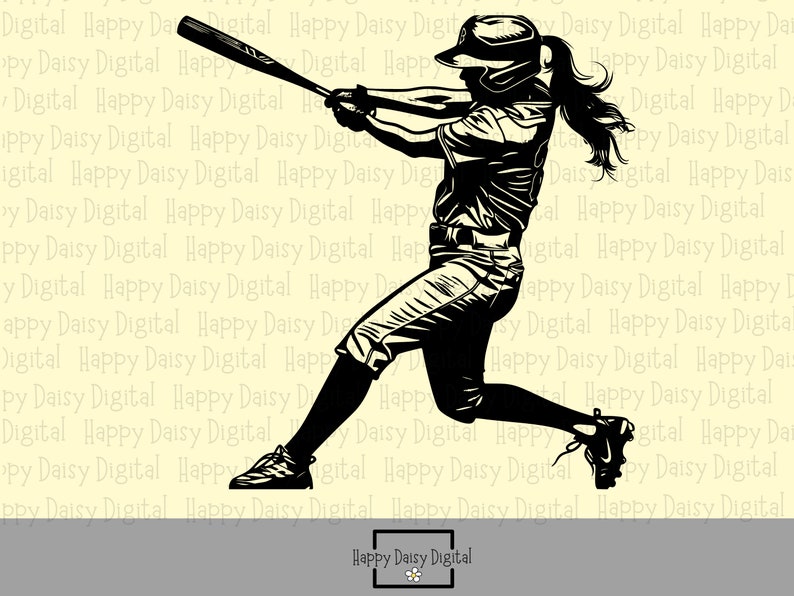 Softball SVG, Softball Player SVG, Softball PNG, Softball Clipart ...