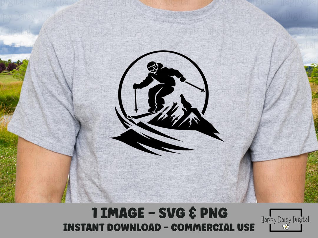 Skiing Clipart, Skiing Design, Skiing Vector, Winter SVG, Snowboarding ...