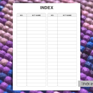 Diamond Painting, Printable Digital Diamond Painting Log Book, Diamond ...