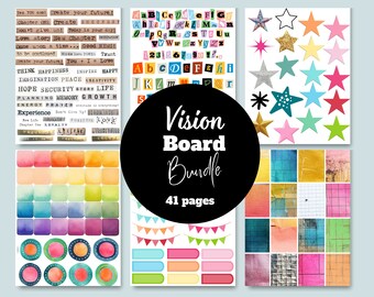 2025 Vision Board Kit Complete Ultimate Bundle Inspirational Dream ...