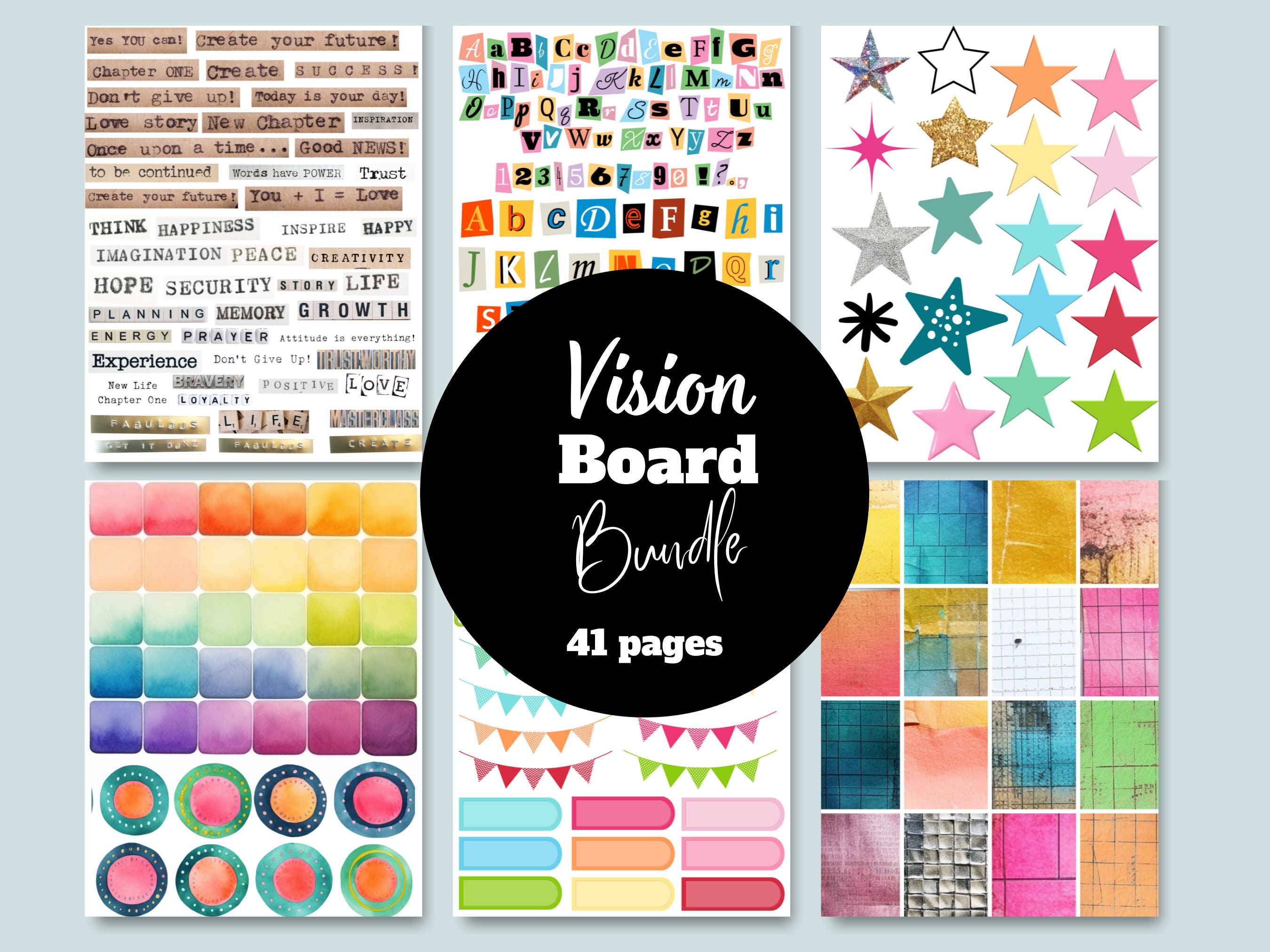 2024 Vision Board Kit Ultimate Vision Board Vision Board Bundle Dream ...