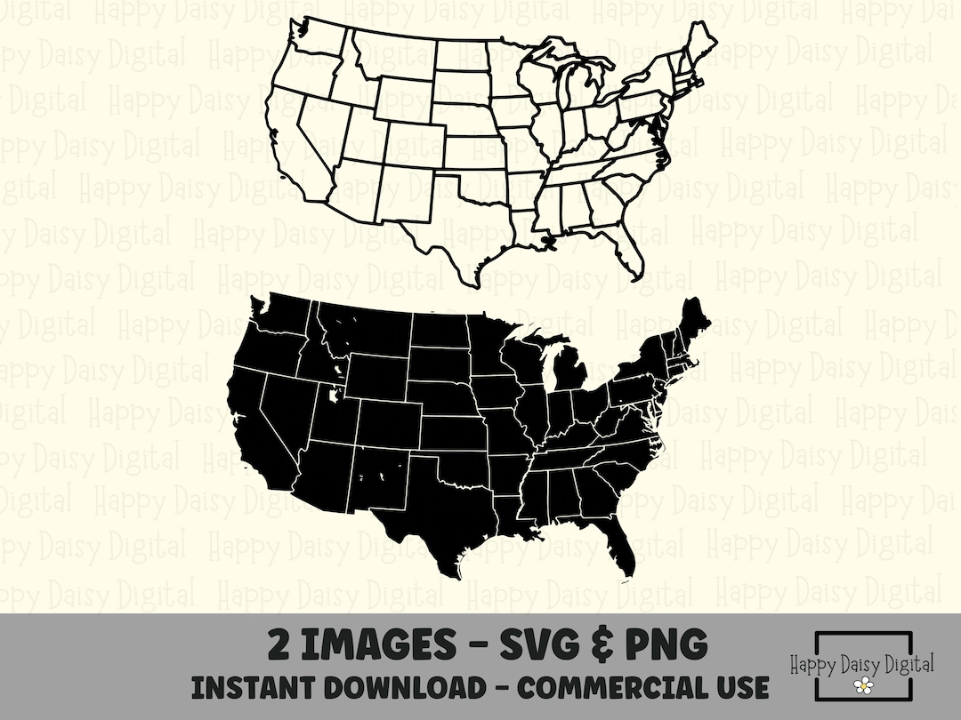 USA Map SVG, Usamap Png, USA Map Clipart, Usa Map Silhouette, Us Map ...