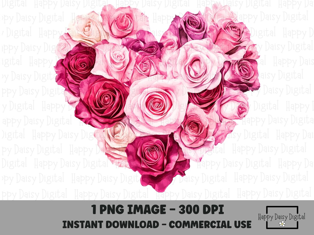 Rose Heart PNG, Roses PNG, Valentines Day PNG, Valentines Day Clipart ...
