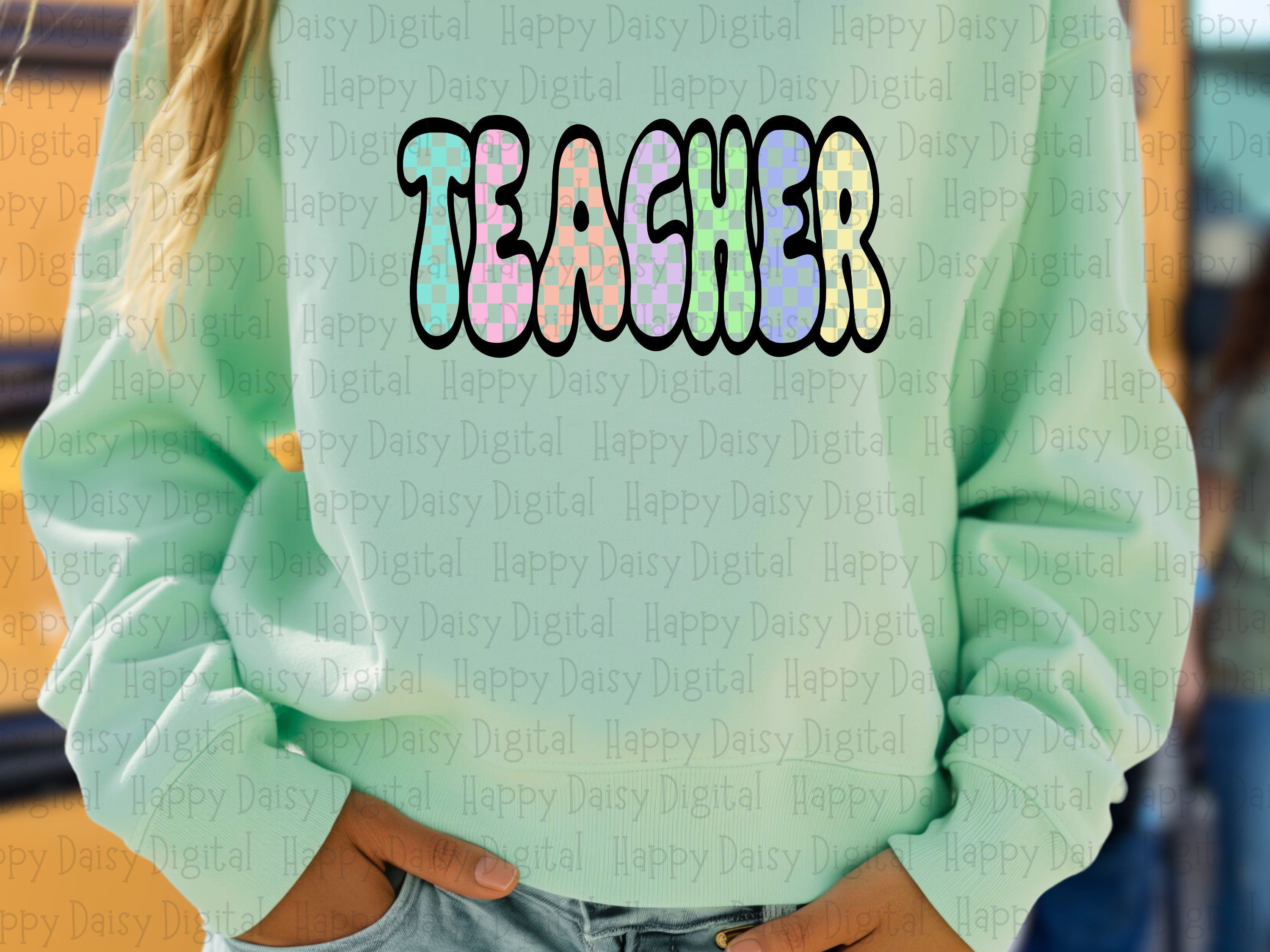Pastel Checkerboard Teacher SVG, Checkerboard Teacher PNG, Teacher Png ...