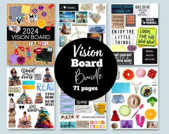 2024 Vision Board Kit - Ultimate Vision Board - Vision Board Bundle ...