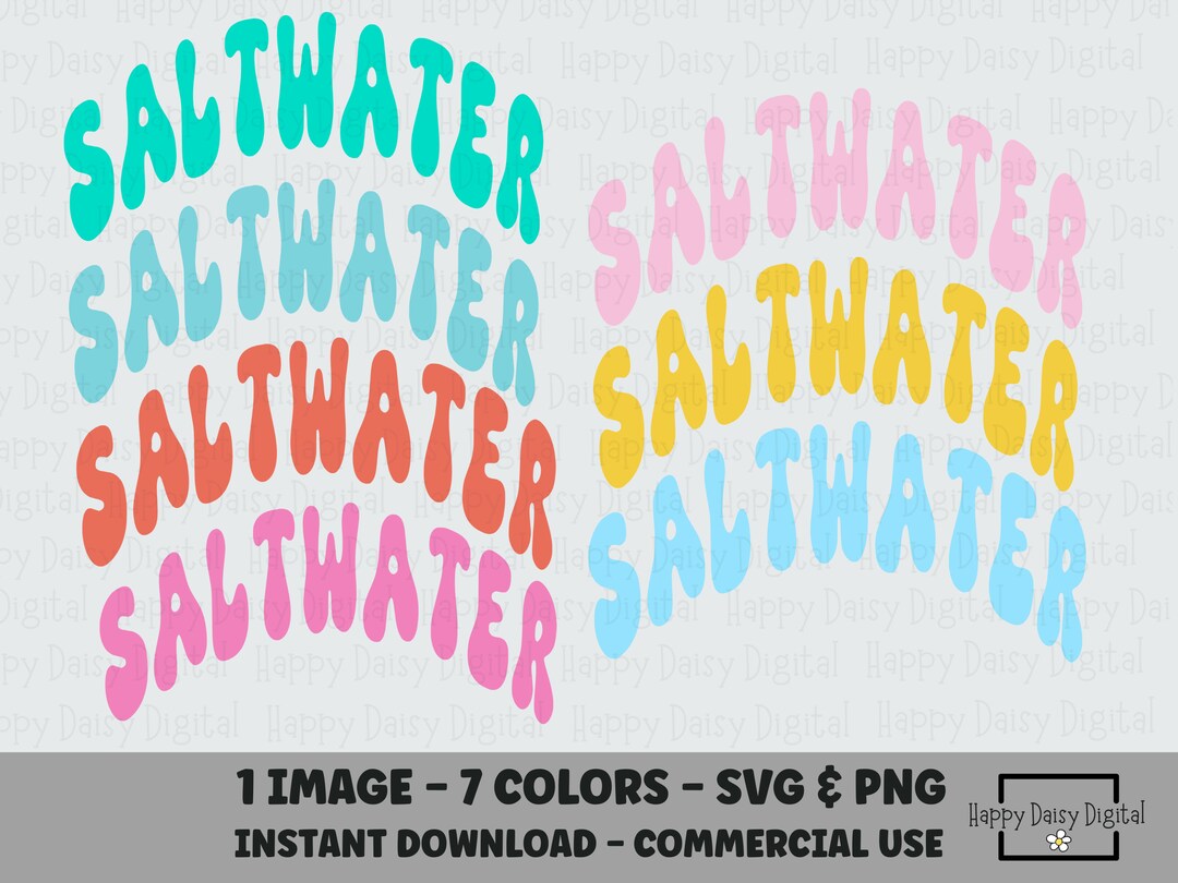 Saltwater SVG, Saltwater PNG, Summer Vibes PNG, Vacation Svg, Wave Svg ...