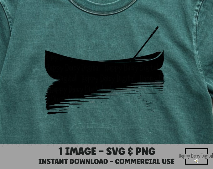 Canoeing Svg & PNG Files, Canoe Clipart Silhouette Vector Image ...