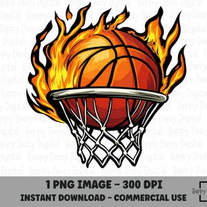 Basketball Flames PNG Sports Shirt Design Commercial Use Basketball Mom ...