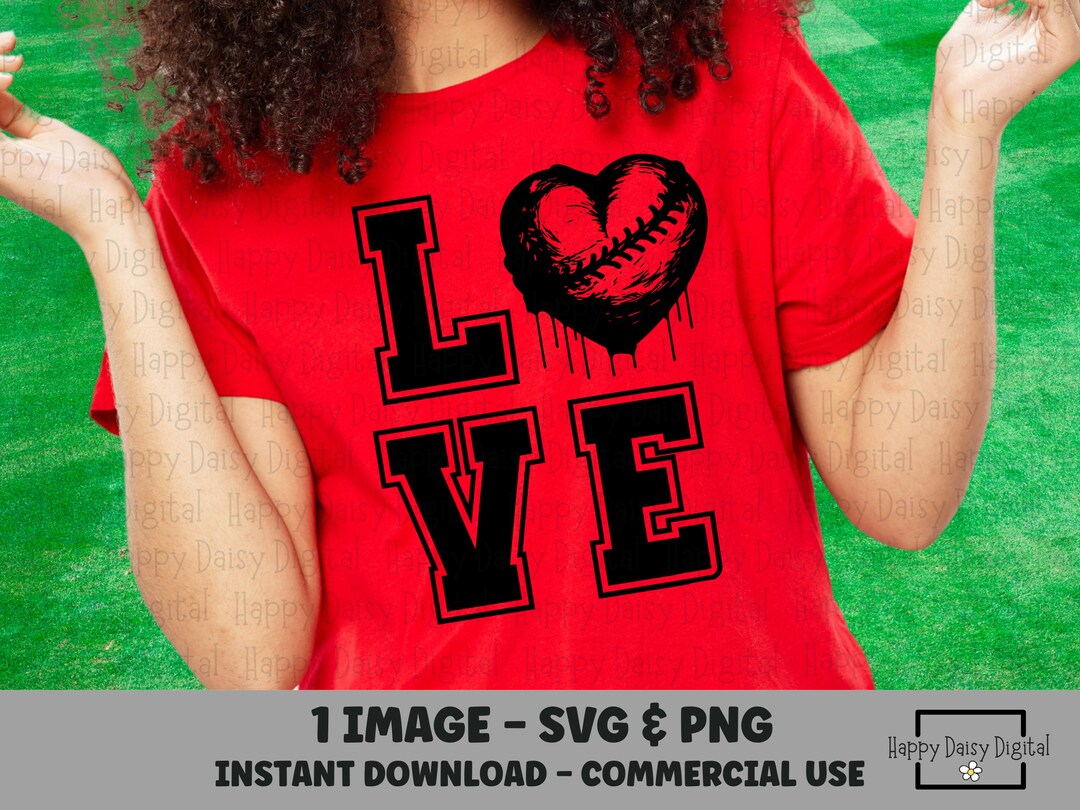Baseball Svg Love Of Baseball Svg Baseball Hearts Svg Baseball