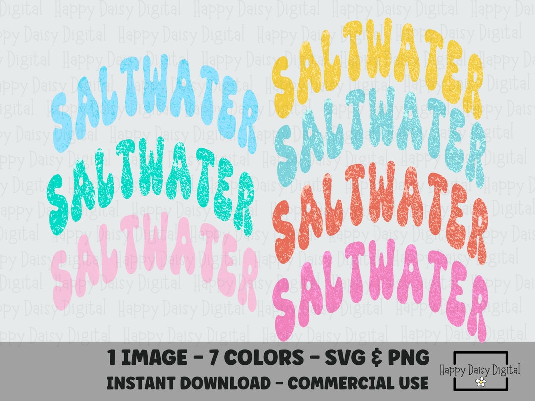 Saltwater SVG, Saltwater PNG, Summer Vibes PNG, Vacation Svg, Wave Svg ...