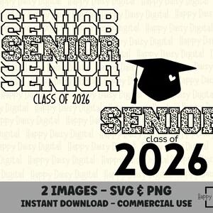 Senior 2026 Svg, Graduation Svg, Class of 2026 Svg, Senior Class 2026 ...