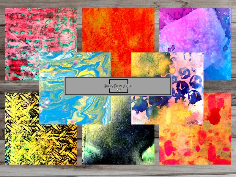 Mixed Media Art, Digital Paper, Digital Backdrop, Scrapbook Paper ...