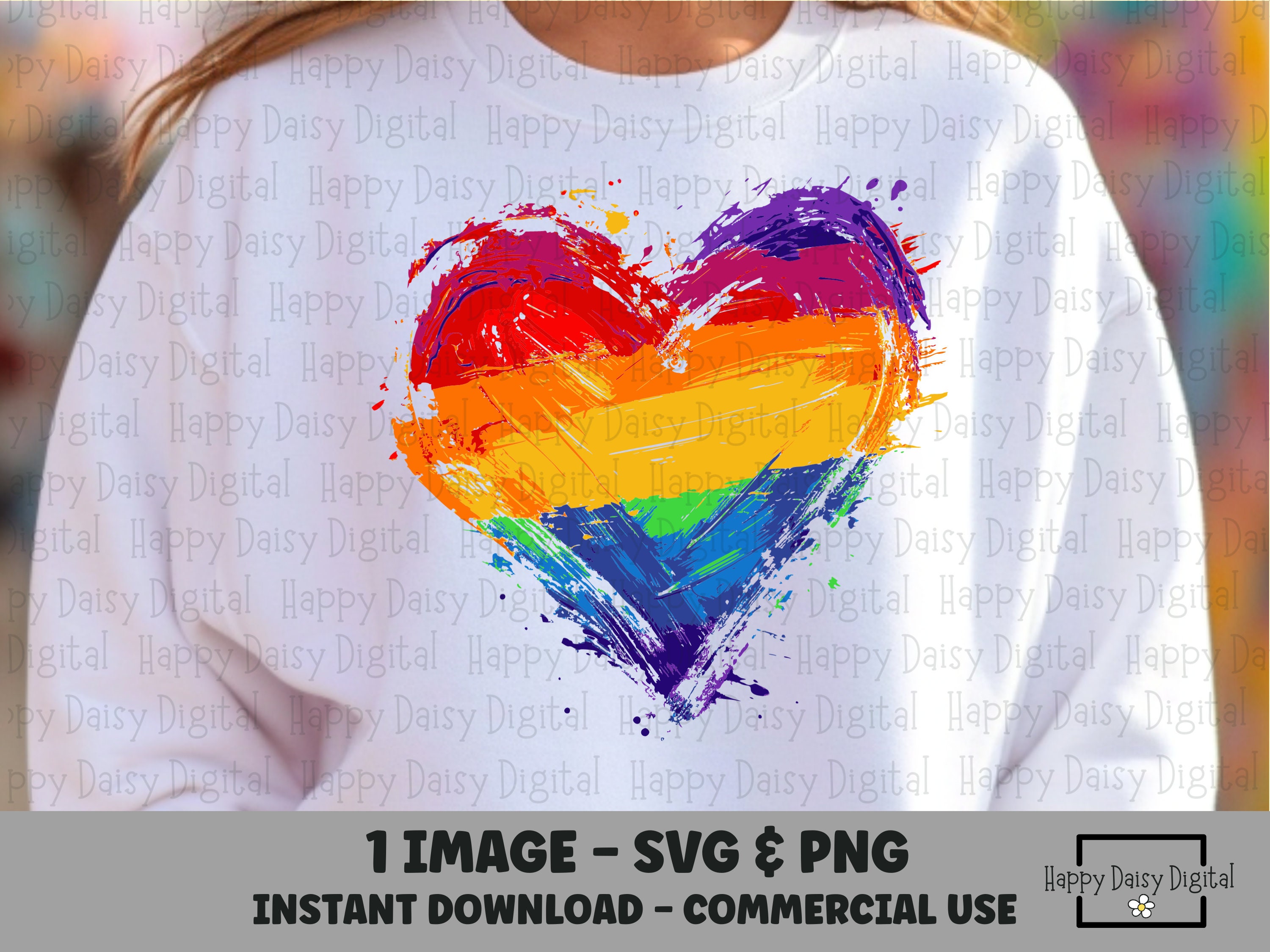 Heart Rainbow SVG, Rainbow SVG, Heart SVG, Pride Png, Love Heart Svg ...