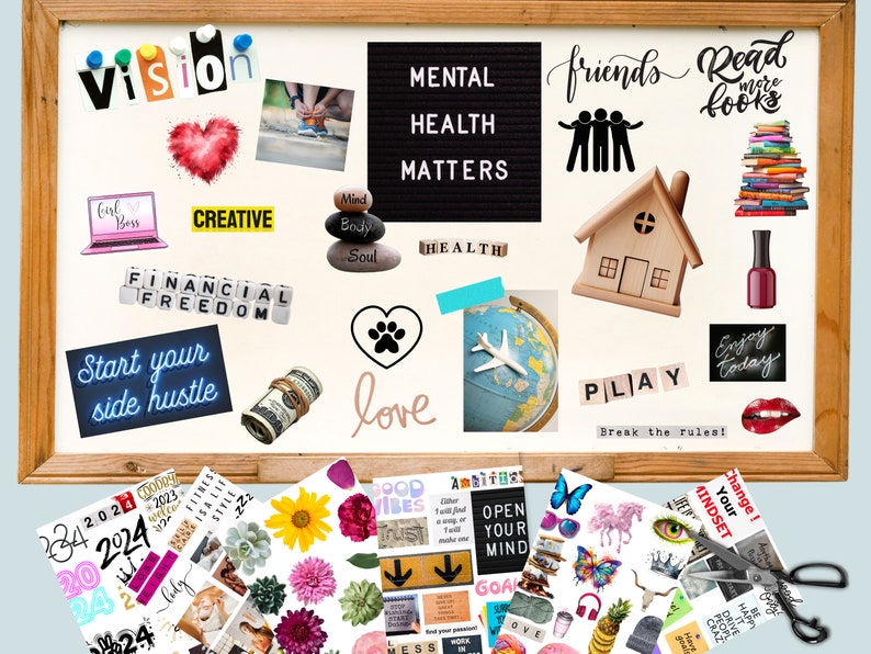 2024 Vision Board Kit Ultimate Vision Board Vision Board Bundle Dream ...