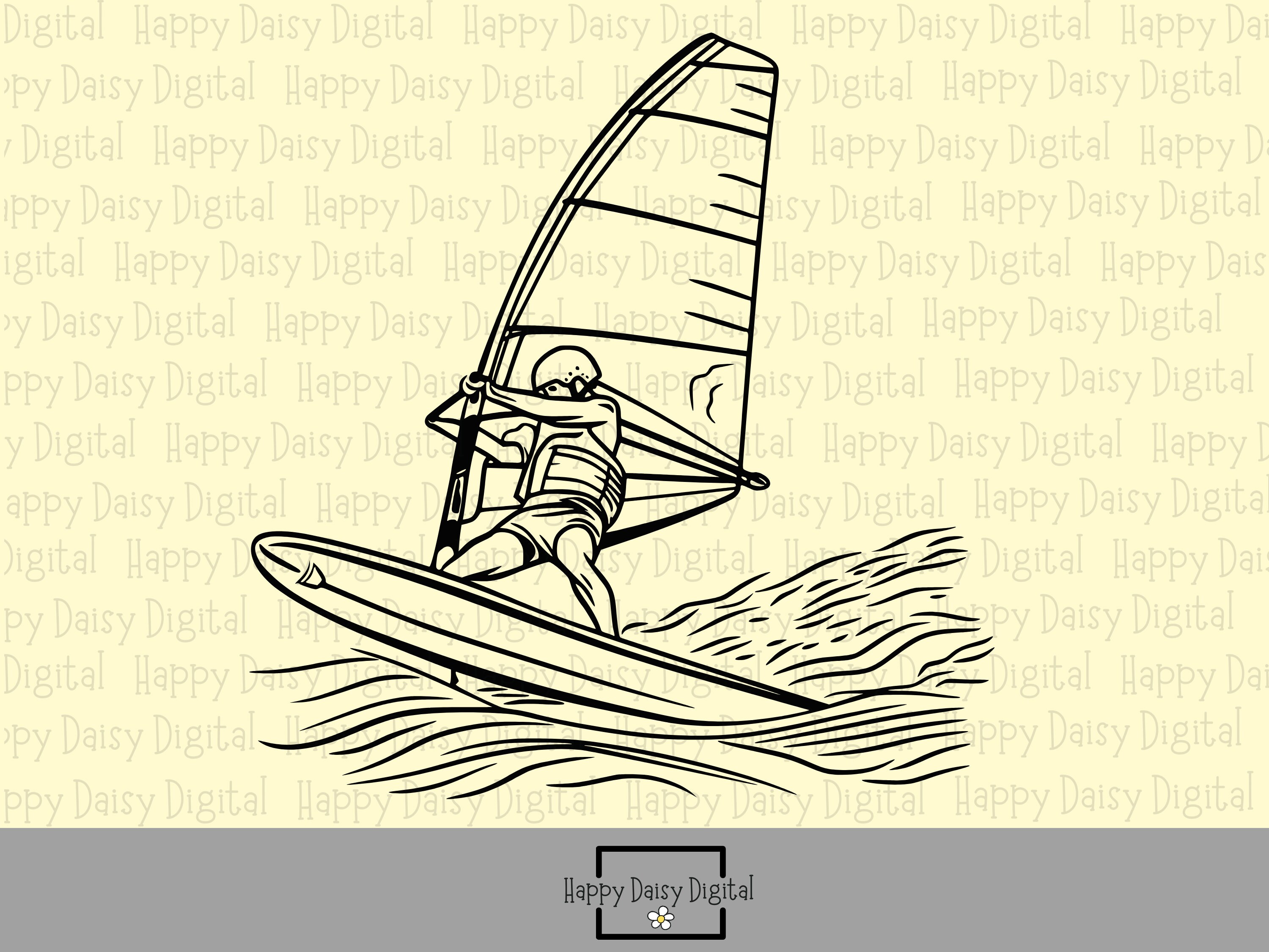 Wind Surfing SVG, Wind Surfing PNG, Wind Surfing Clipart, Wind Surfing ...