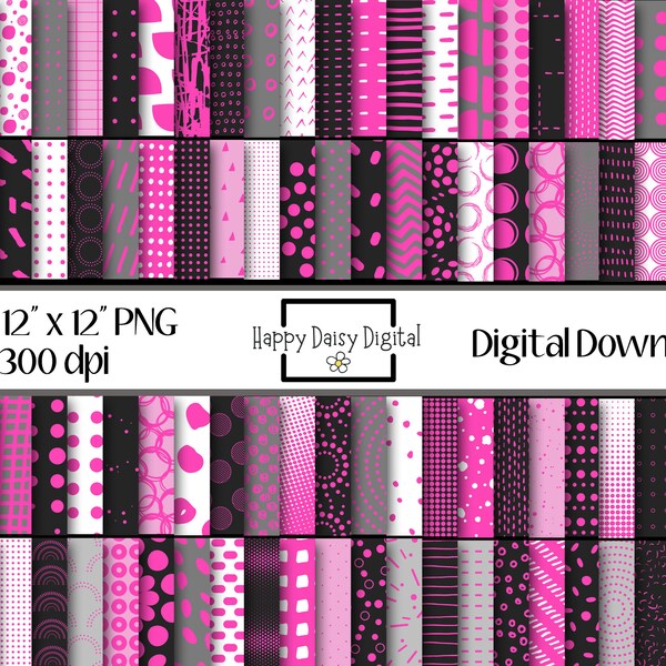 Pink White Gray - Etsy