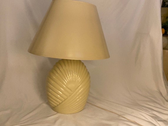 Home & Living Lighting Vintage 80s Blue Shell Lamp Art Deco Revival ...