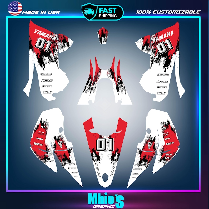 YAMAHA YFZ 450R Full Graphics Kit 2014-2025 | Yamaha YFZ 450R Decals ...