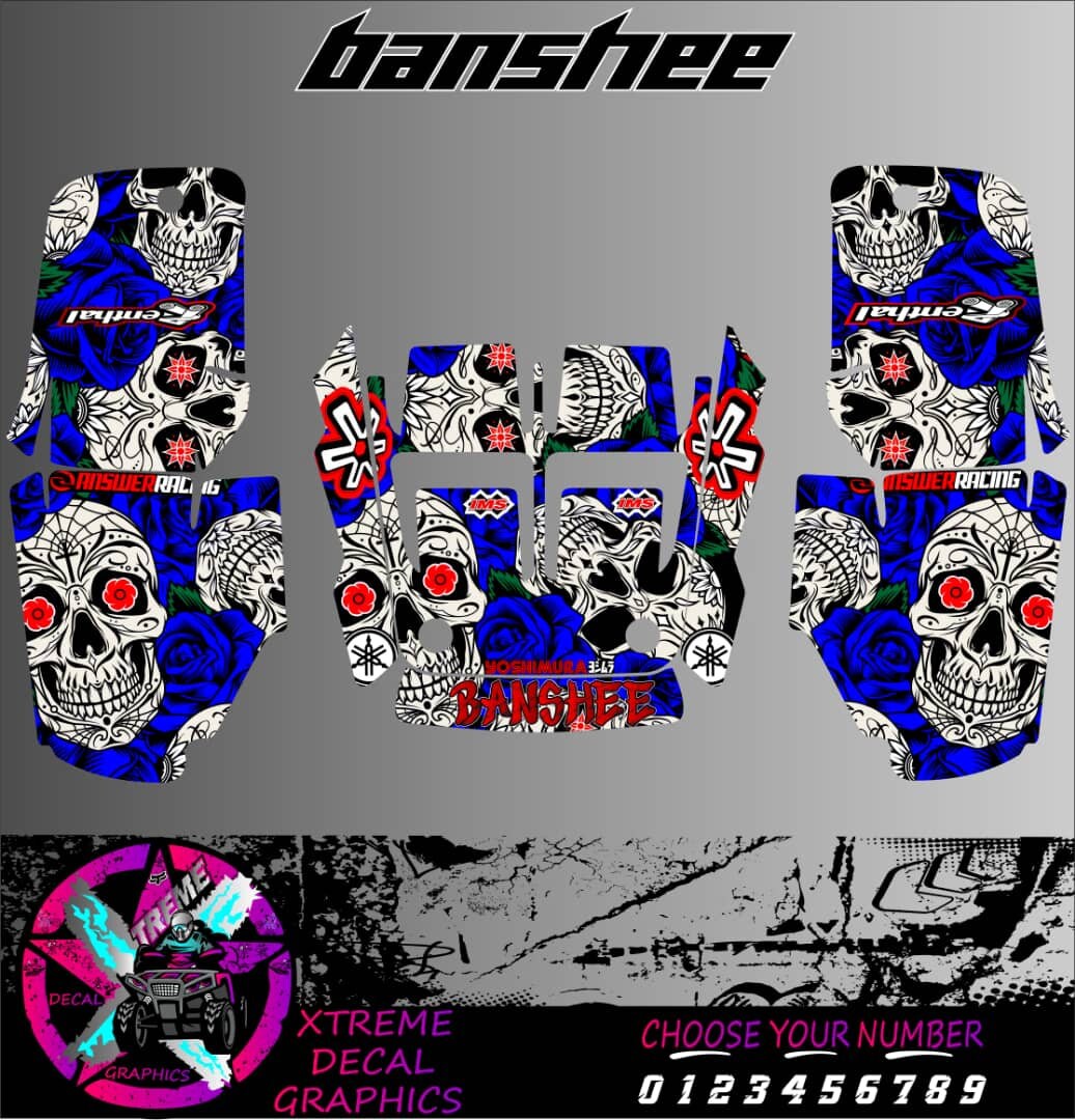 Yamaha Banshee 350ATV Full Graphics Kit Yamaha Vinyl Decals - Etsy