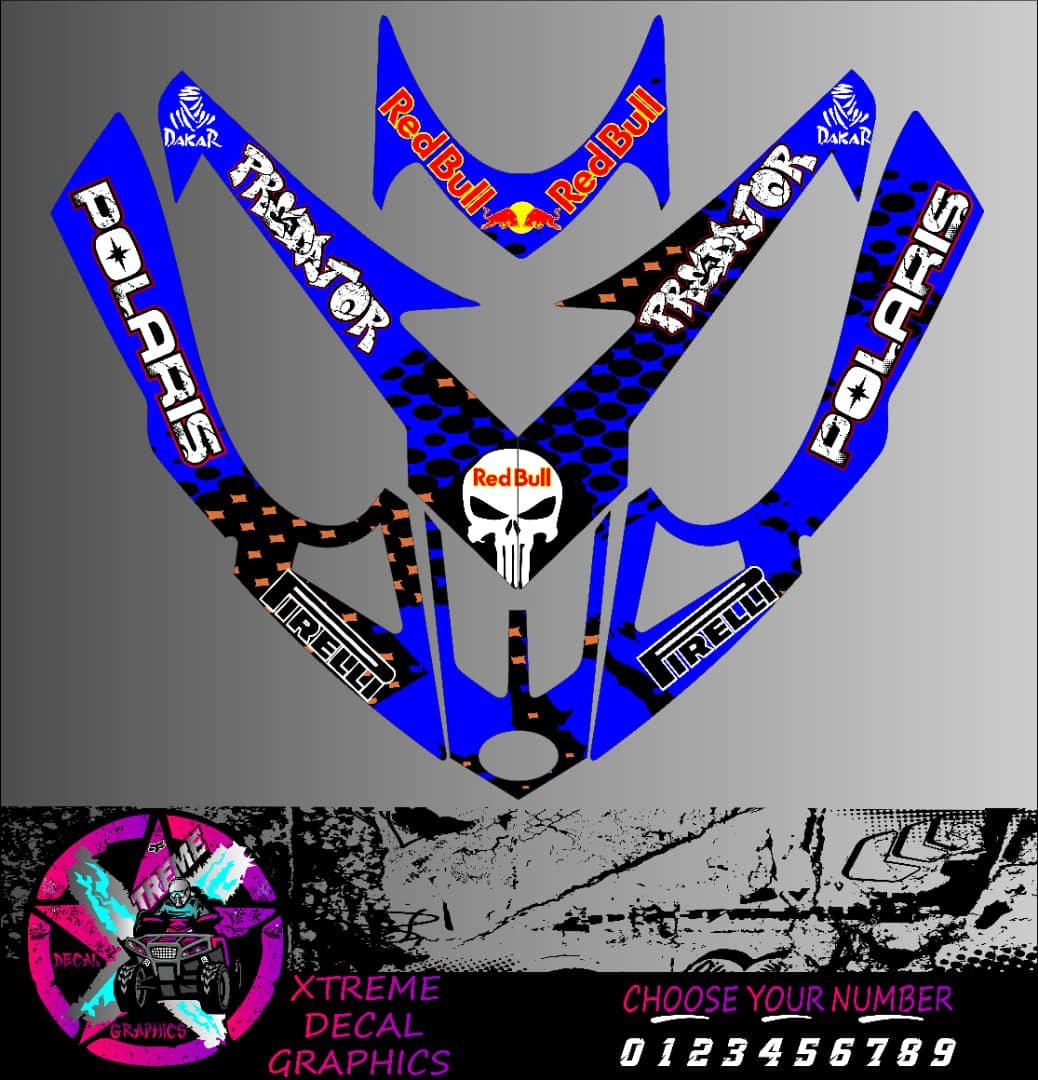 Polaris Predator 500 Graphics Full Decals Stickers Kit Atv - Etsy