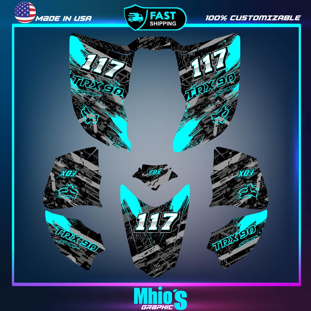 Graphic Kit for 2006-2023 Honda TRX90 TRX 90 Custom Decals Stickers - Etsy