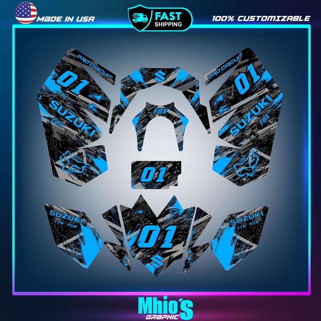 Suzuki LTR 450 ATV Stickers Decals Graphics Kit 2006-2014 | Motocross ...