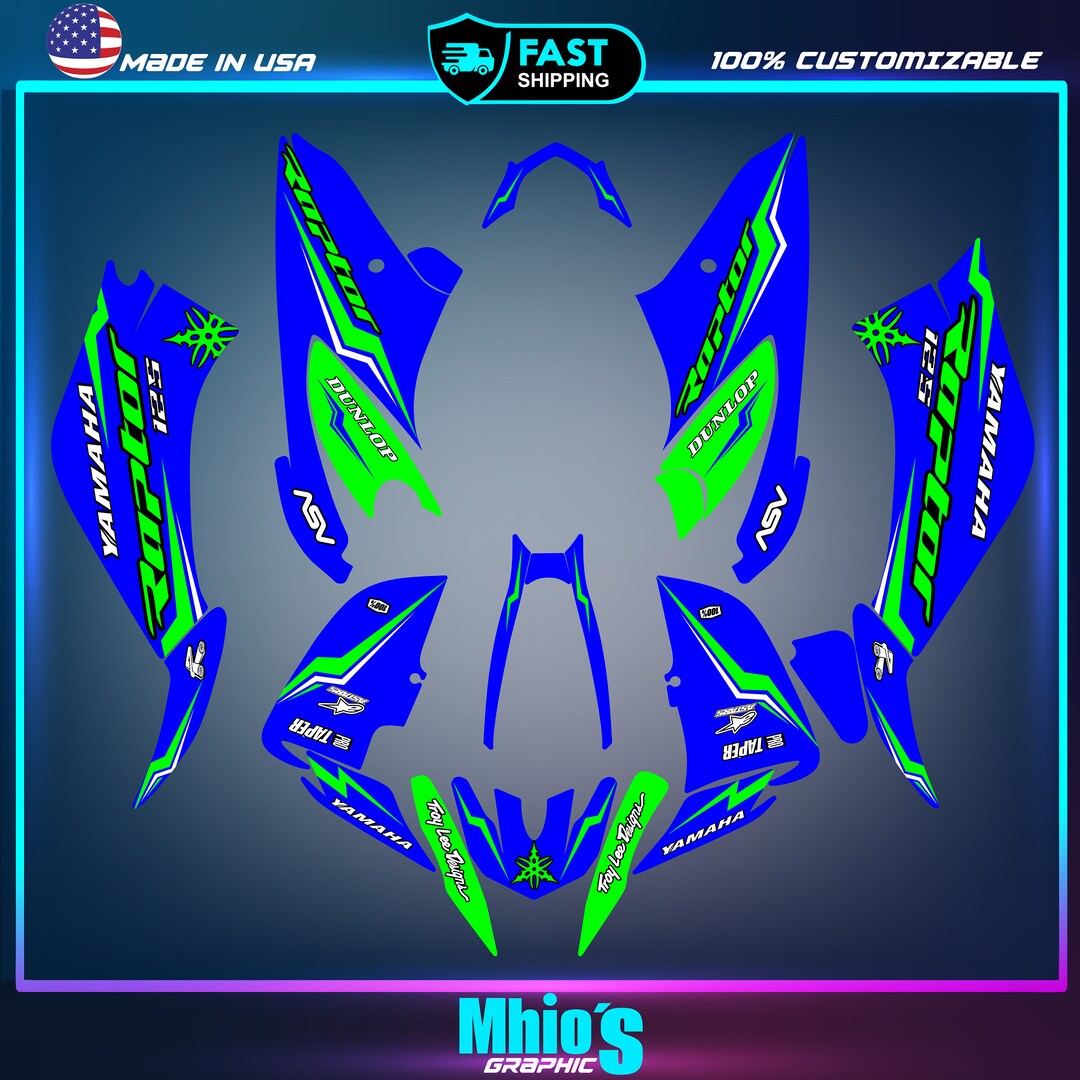 Yamaha Raptor 125 Graphic Kit ATV Graphics Decals Kit All - Etsy