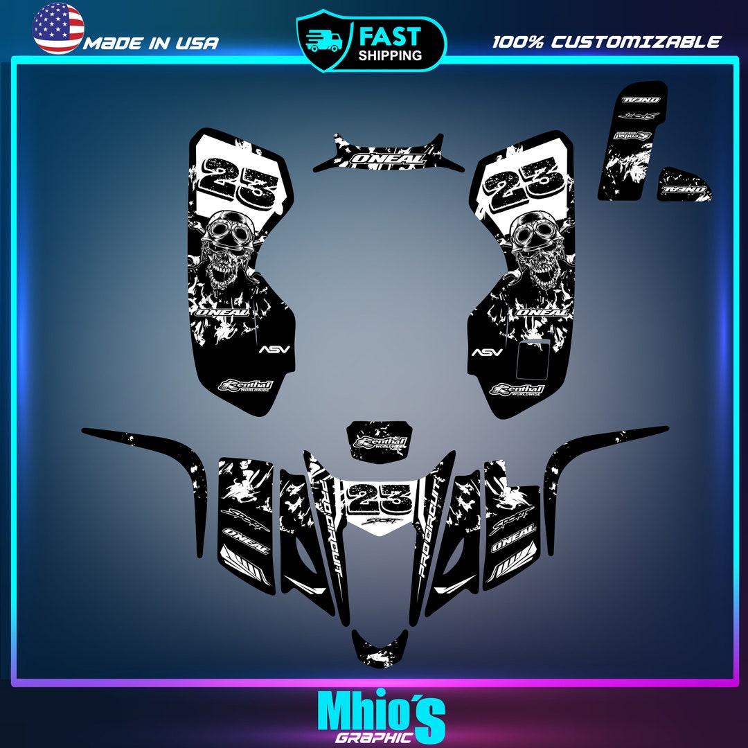 LTZ 400 Suzuki Wrap Graphics Stickers Kit Decals Atv Quad 2003 - 2008 ...