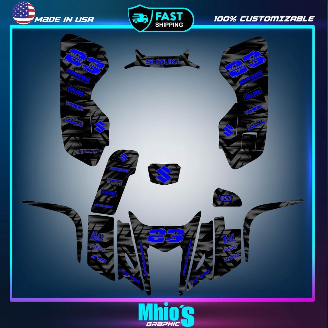 Custom Graphics Kit for SUZUKI LTZ400 (2003-2008) ATV Stickers Ltz 400 ...