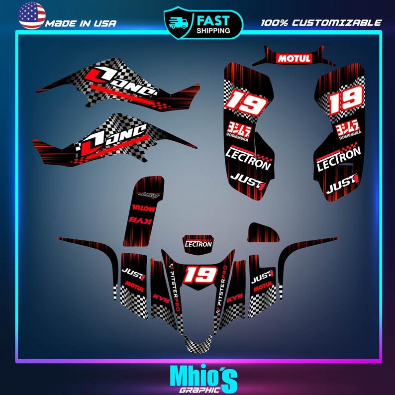 Kawasaki KFX 400 2003-2008 Graphics Kit Ltz 400 Suzuki Wrap Graphics - Etsy