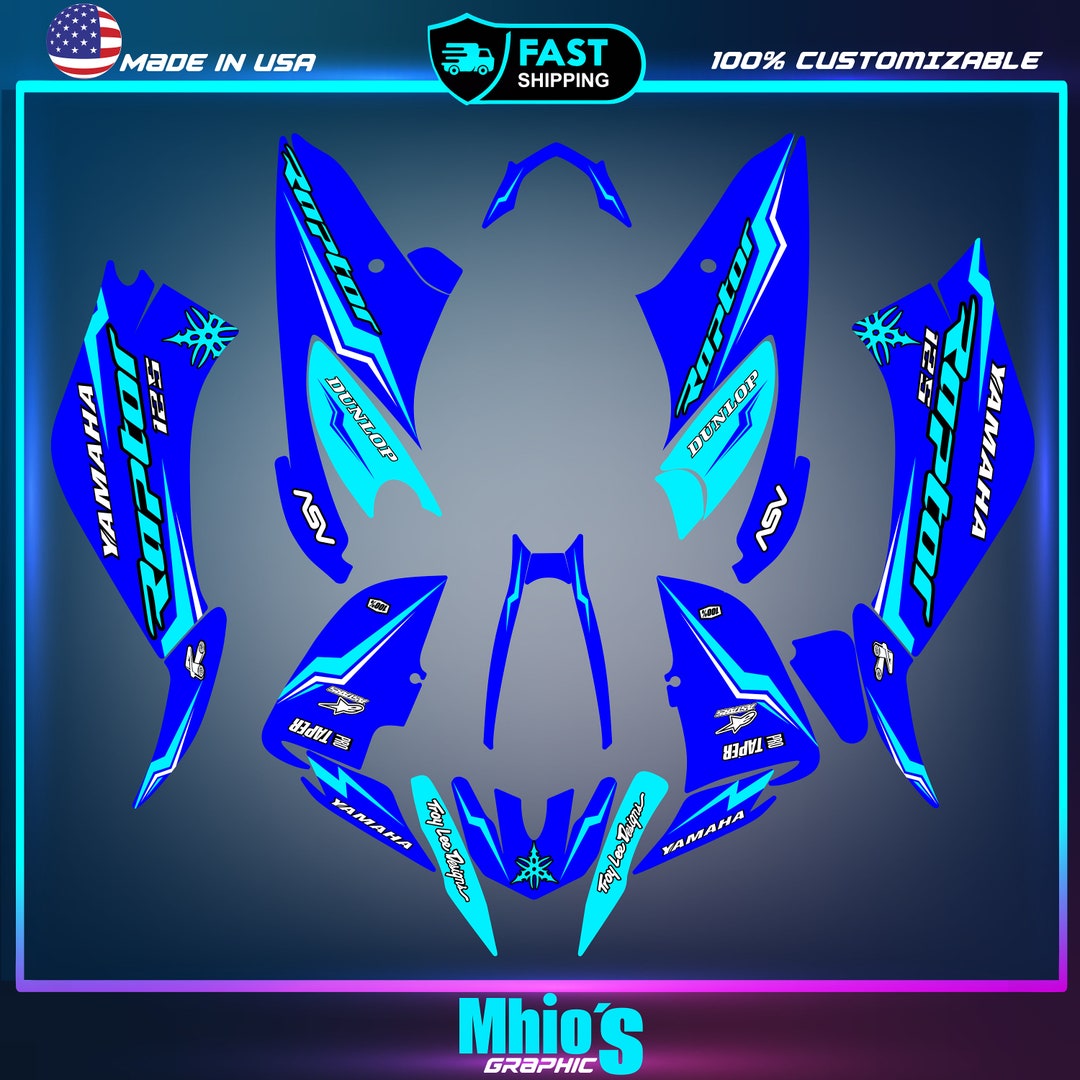 Graphic Kit ATV Graphics Decals Kit for Yamaha Raptor 125 All Years - Etsy