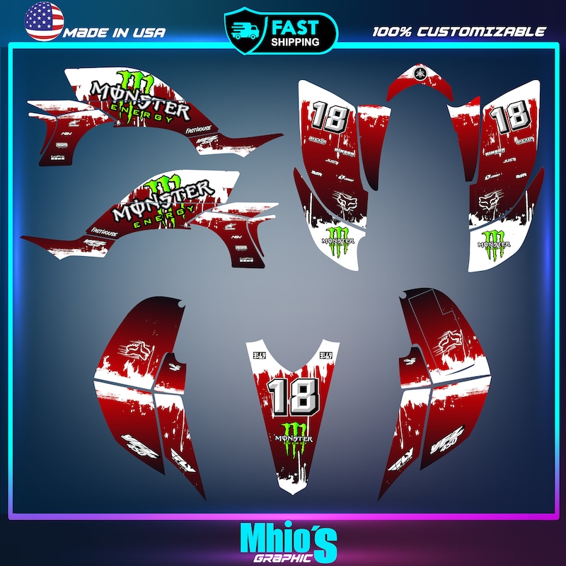 2007 Yfz450 Graphics Kit - Etsy