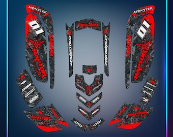 Yamaha Raptor 660 Kit Graphics Decals Stickers Atv Wrap Quad All Year ...