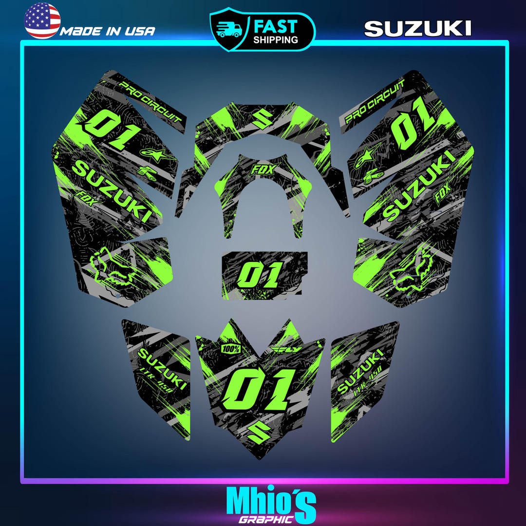 Suzuki LTR 450 ATV Stickers Decals Graphics Kit 2006-2014 Motocross ...