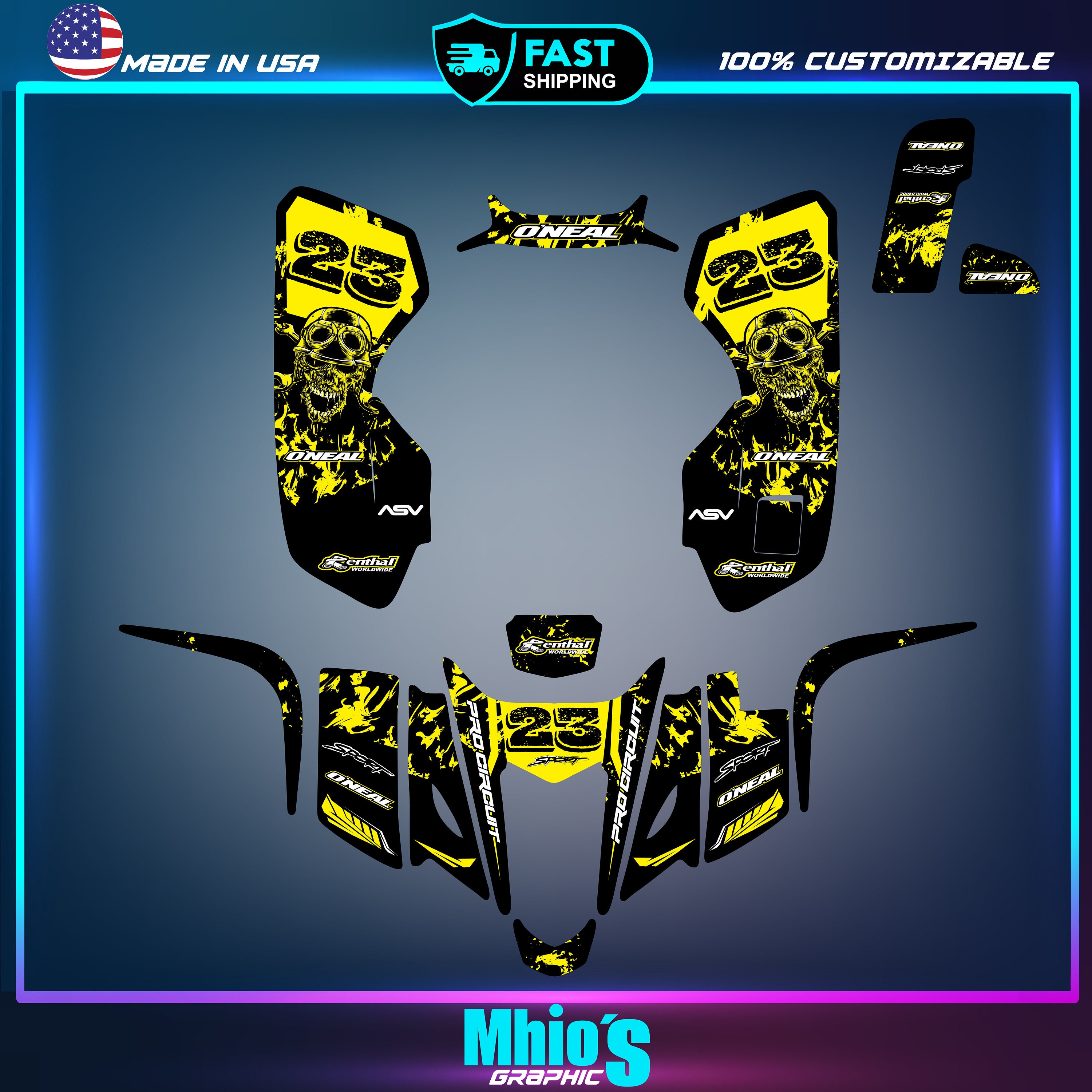 LTZ 400 Suzuki Wrap Graphics Stickers Kit Decals Atv Quad 2003 - 2008 ...