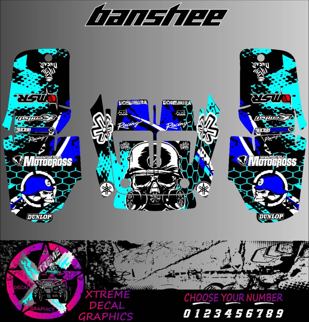 Yamaha Banshee 350ATV Full Graphics Kit Yamaha Vinyl Decals - Etsy