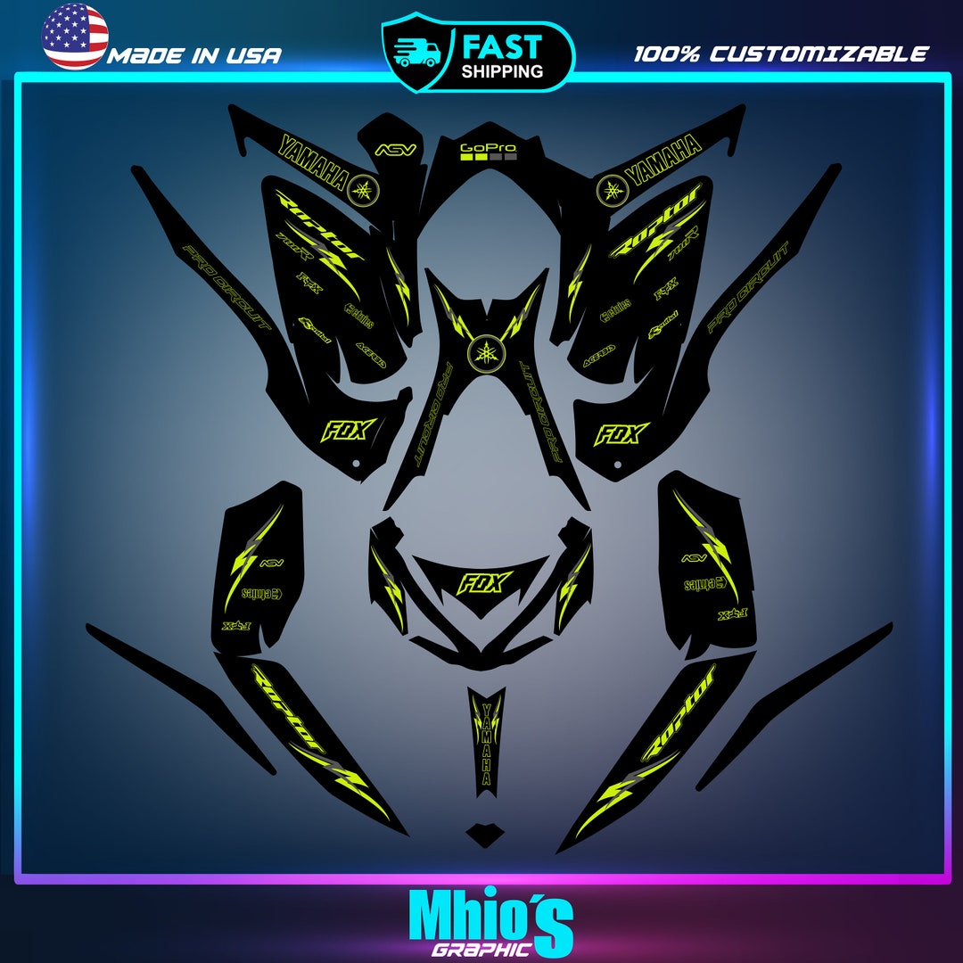 Yamaha Raptor 700R Quad ATV Graphic Kit 2013-2023 YAMAHA RAPTOR 700 ...