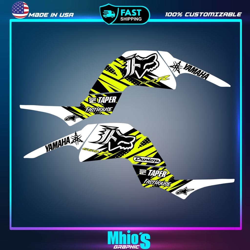 Yamaha Raptor 660 Kit Graphics Decals Stickers Atv Wrap Quad All Year ...