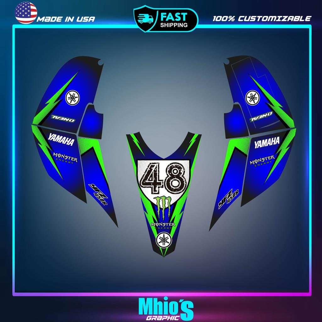 Yamaha YFZ450 ATV Quat Graphics Kit ATV Quat 2003-2008 Decals Graphics ...