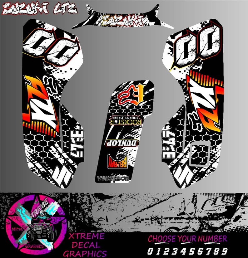LTZ 400 Suzuki Wrap Graphics Stickers Kit Decals Atv Quad - Etsy