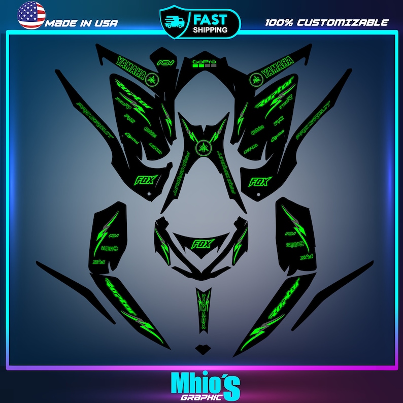 Yamaha Raptor 700R Quad ATV Graphic Kit 2013-2023 YAMAHA RAPTOR 700 ...