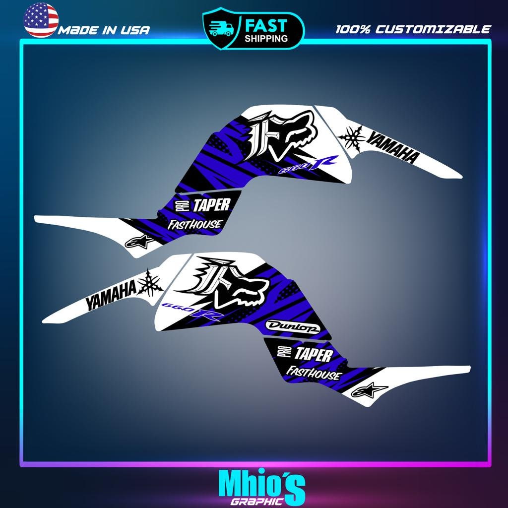 Yamaha Raptor 660 Kit Graphics Decals Stickers Atv Wrap Quad All Year ...
