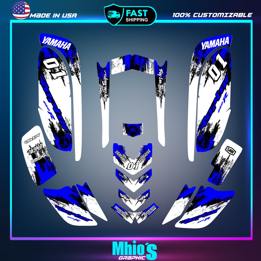 Yamaha Raptor 660 660R Full Graphics Decals Stickers Kit |vinyl Decals ...
