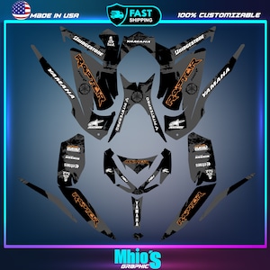 Yamaha Raptor 700 700R Graphics Kit 2013 2017 2022 to 2025 Decals ...